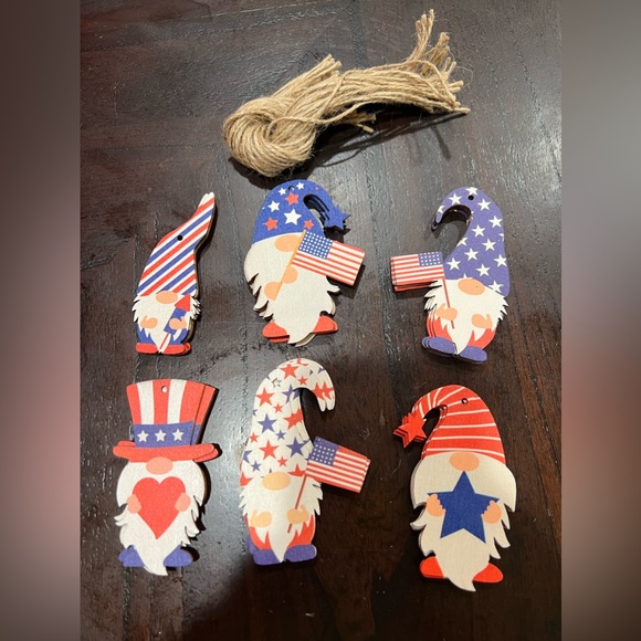 unknown | Office | Wooden Patriotic Holiday Gnomes 3 Pieces For Crafts ...